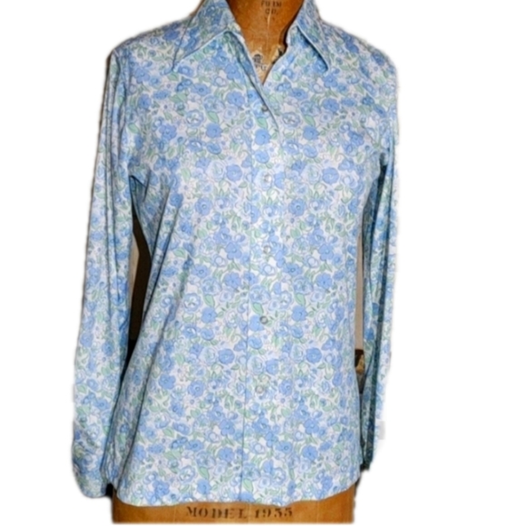 Nikki | Tops | Vintage 97s Retro Poly Hot Blouse Polyester Is Hot In ...